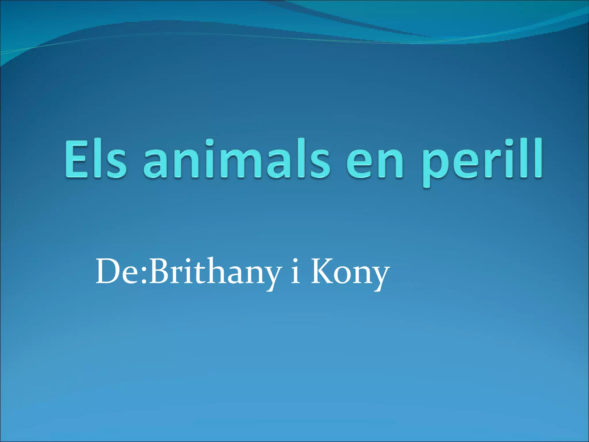 Els animals en perill | PPT