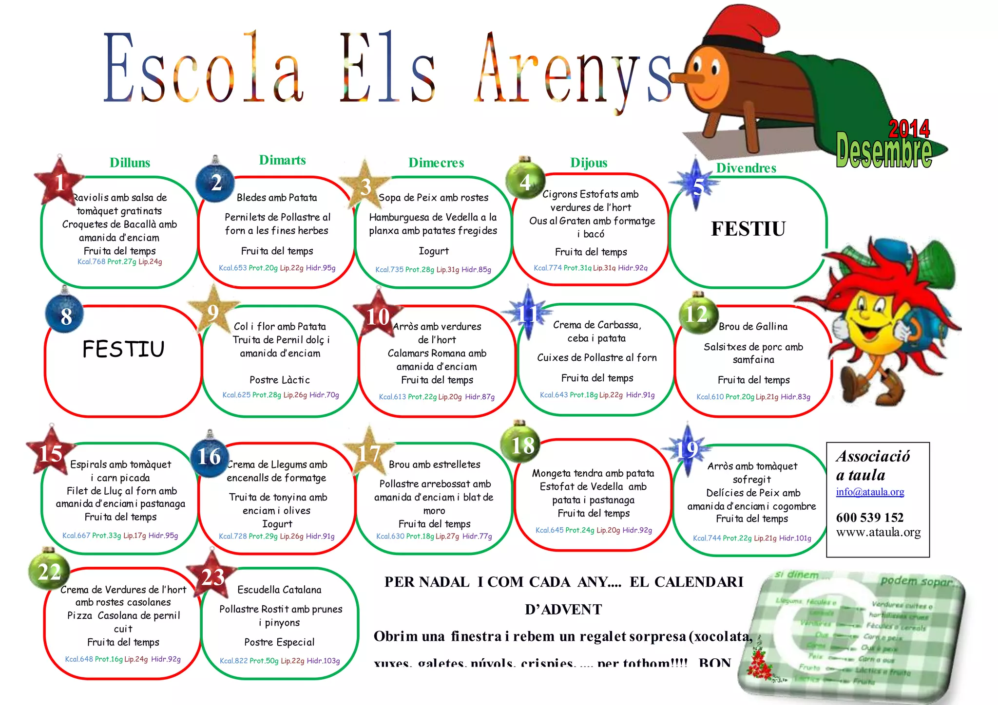 Escola Els Arenys. Servei de Menjador | DOCX