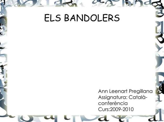 Els bandolers | PPTX