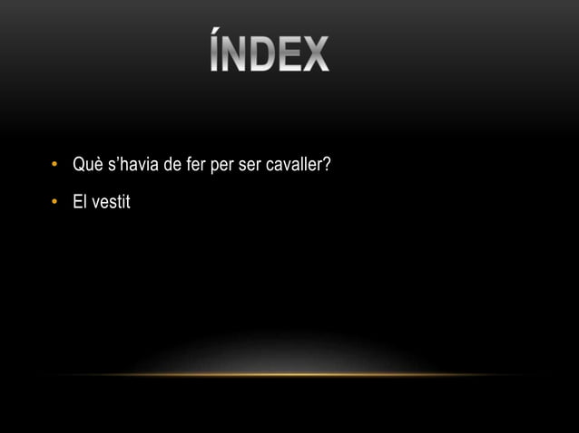 Els cavallers | PPTX