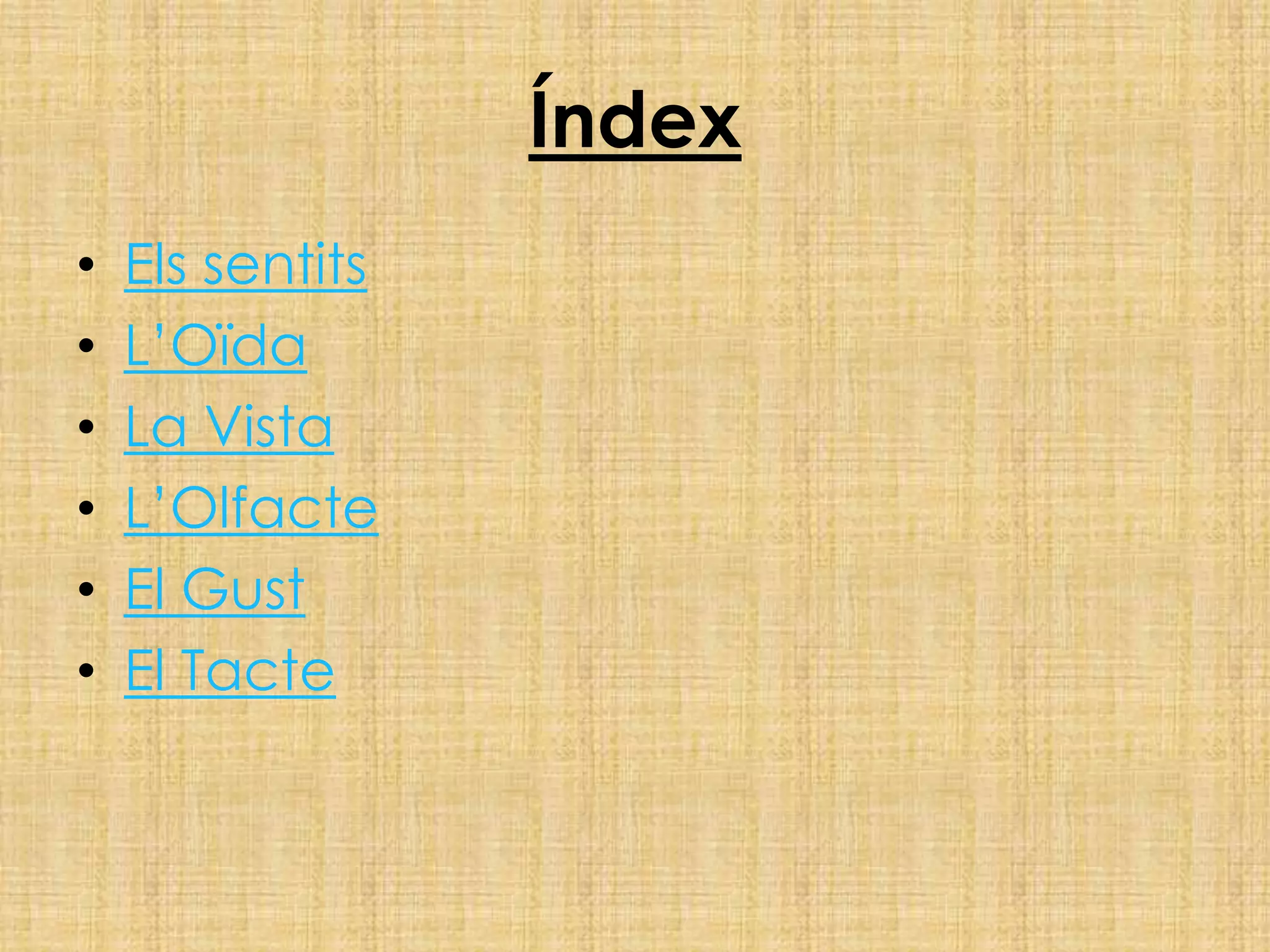 Els cinc sentits | PPTX