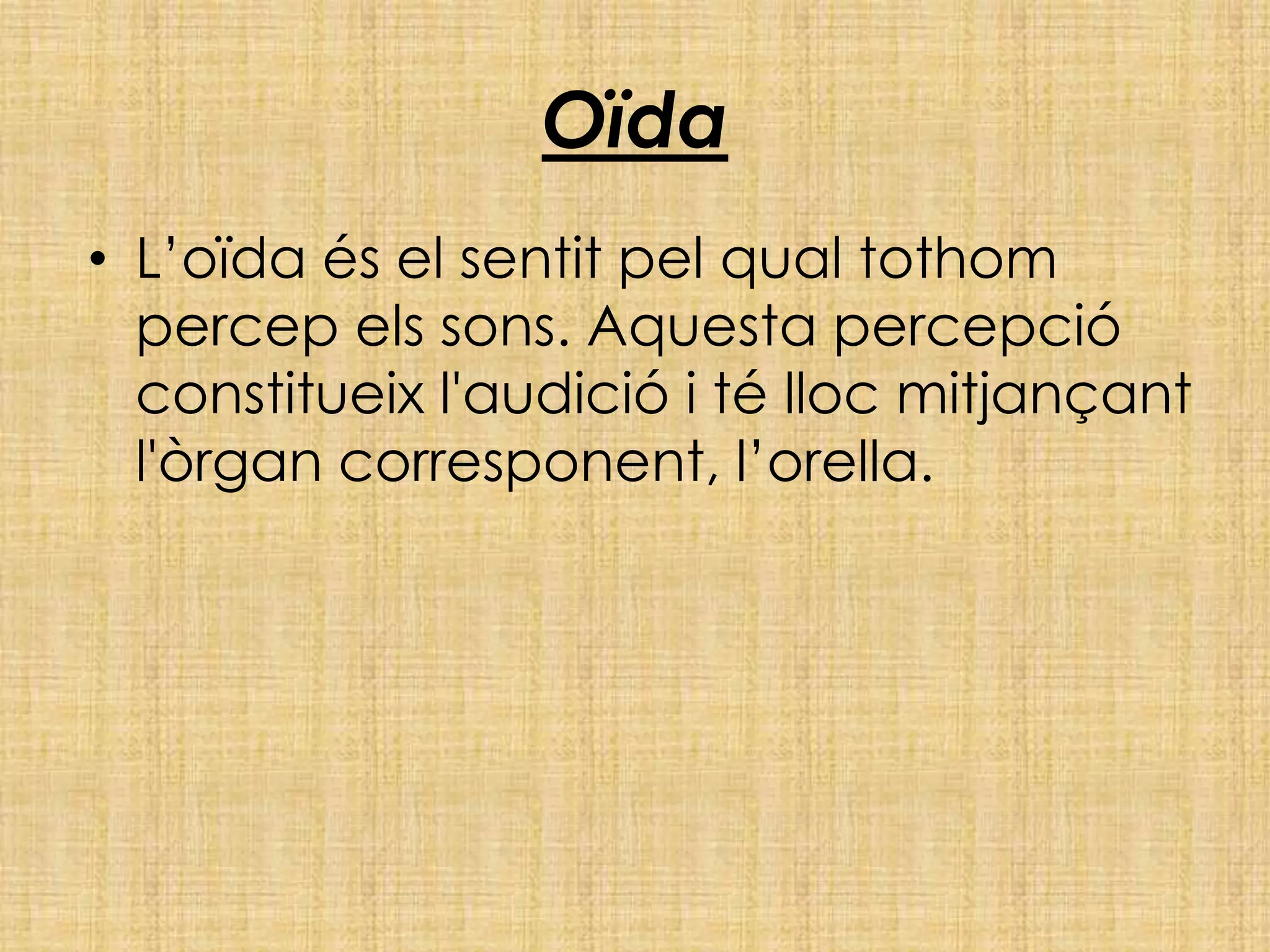Els cinc sentits | PPTX
