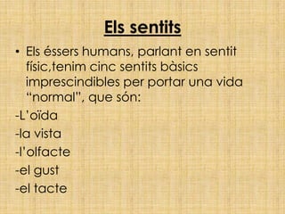 Els cinc sentits | PPTX