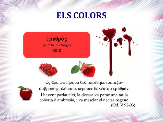 Els colors en grec | PPT