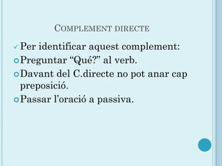Els complements | PPT
