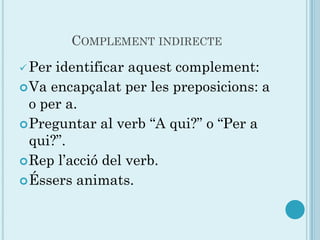Els complements | PPT