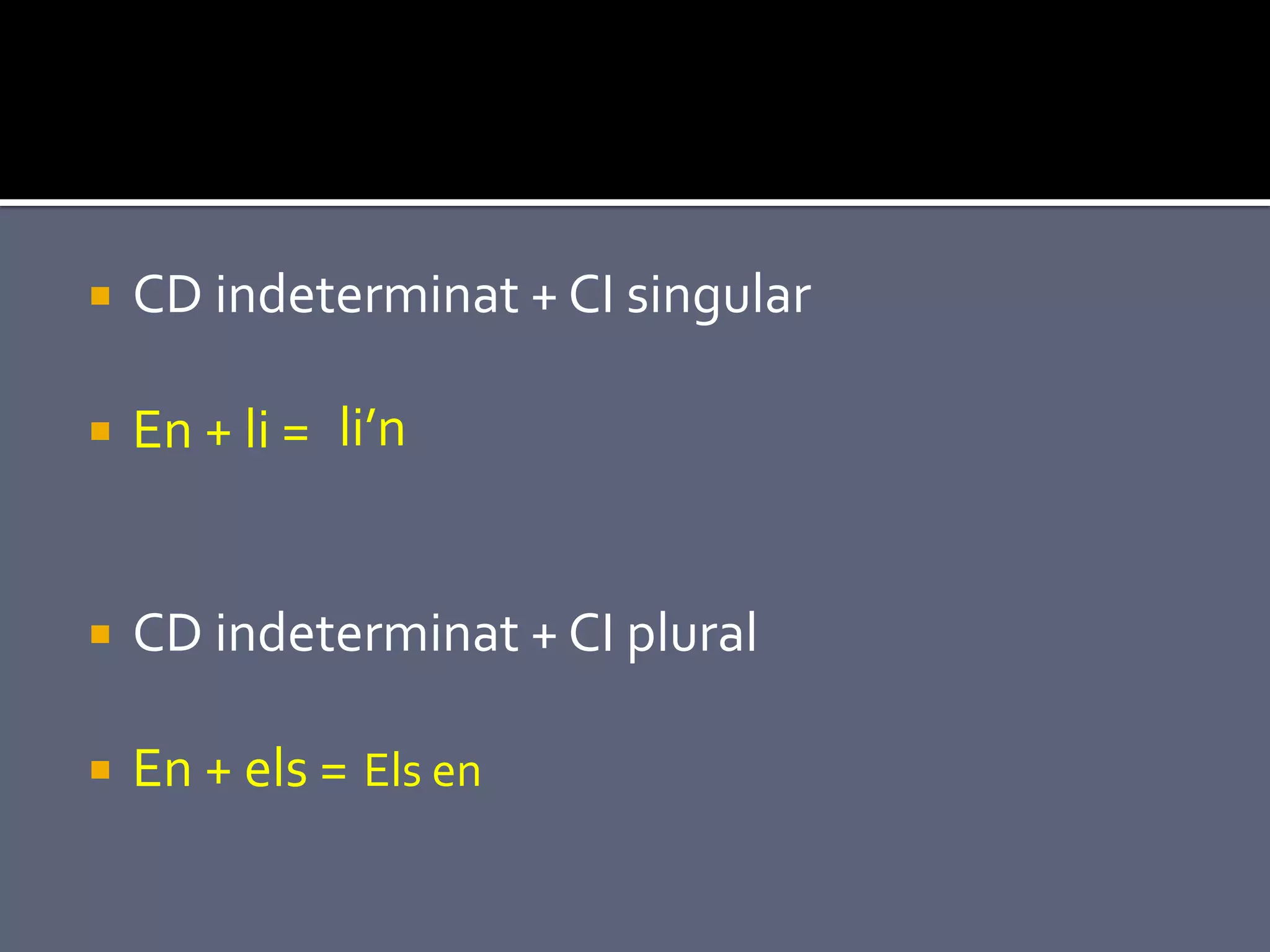 Els complements verbals | PPTX