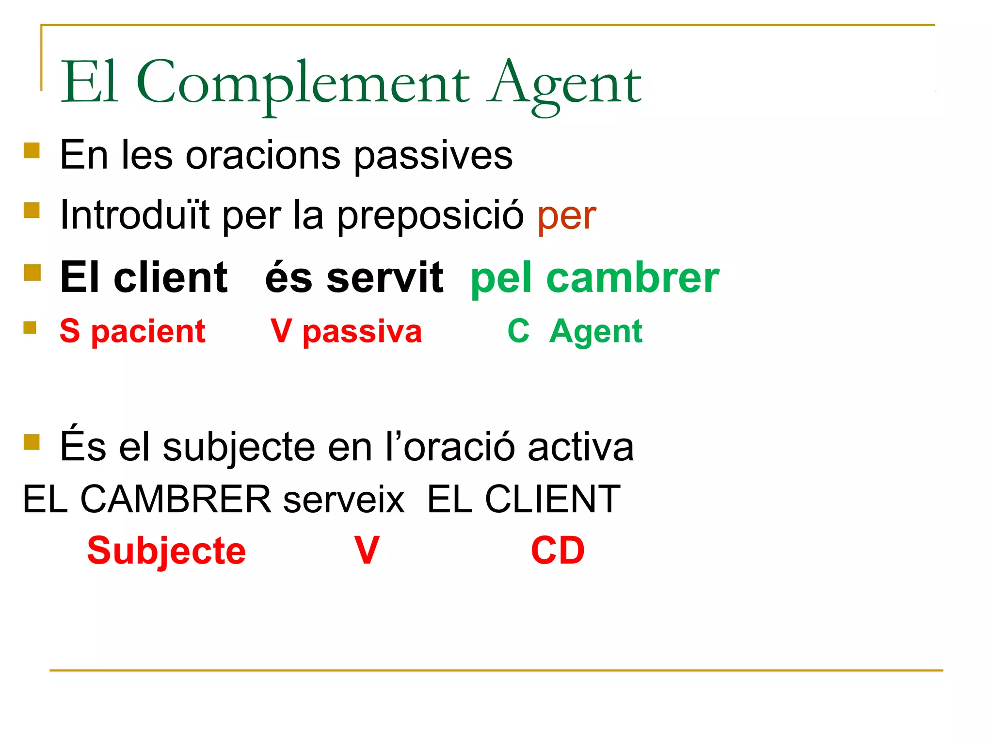 Els complements verbals | PPT