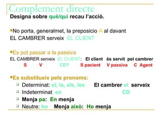 Els complements verbals | PPT