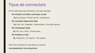 Els connectors (preposicions i conjuncions) | PDF