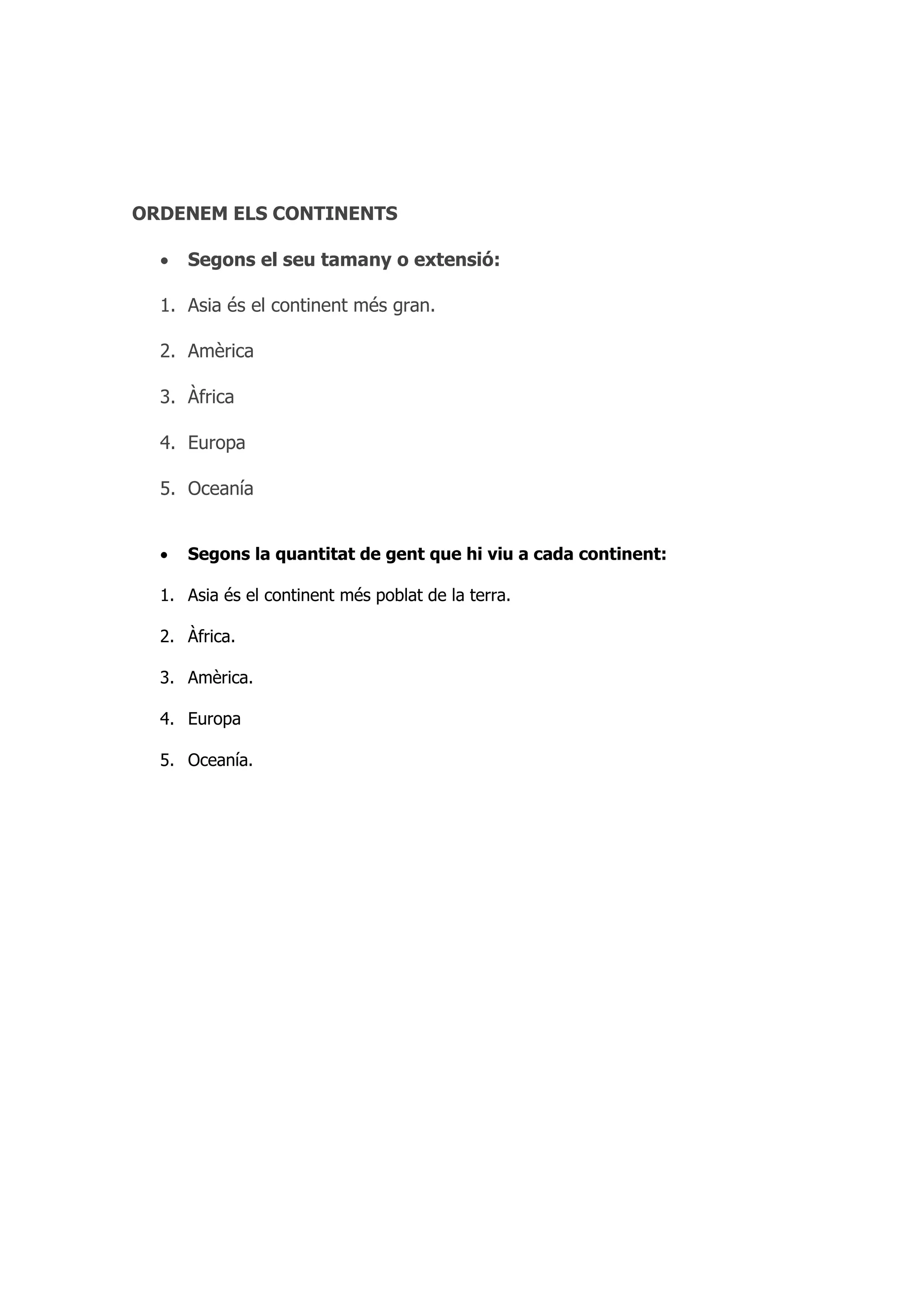 Els continents | PDF