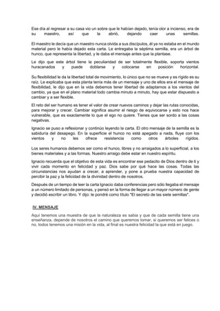 El secreto de las siete semillas original resumen | PDF
