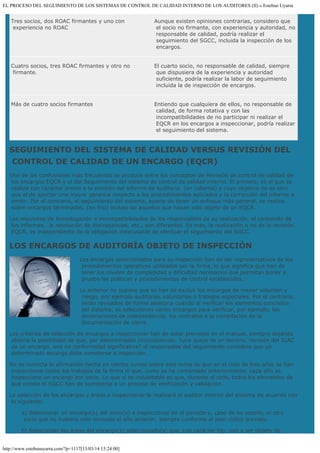 El proceso de seguimiento del control de calidad en firmas de auditoria ...