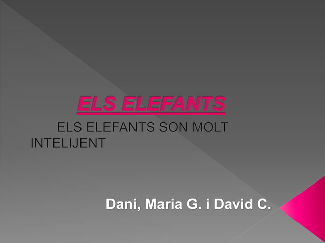 Els elefants | PPTX
