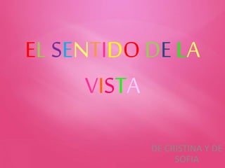 El sentido de la vista | PPTX