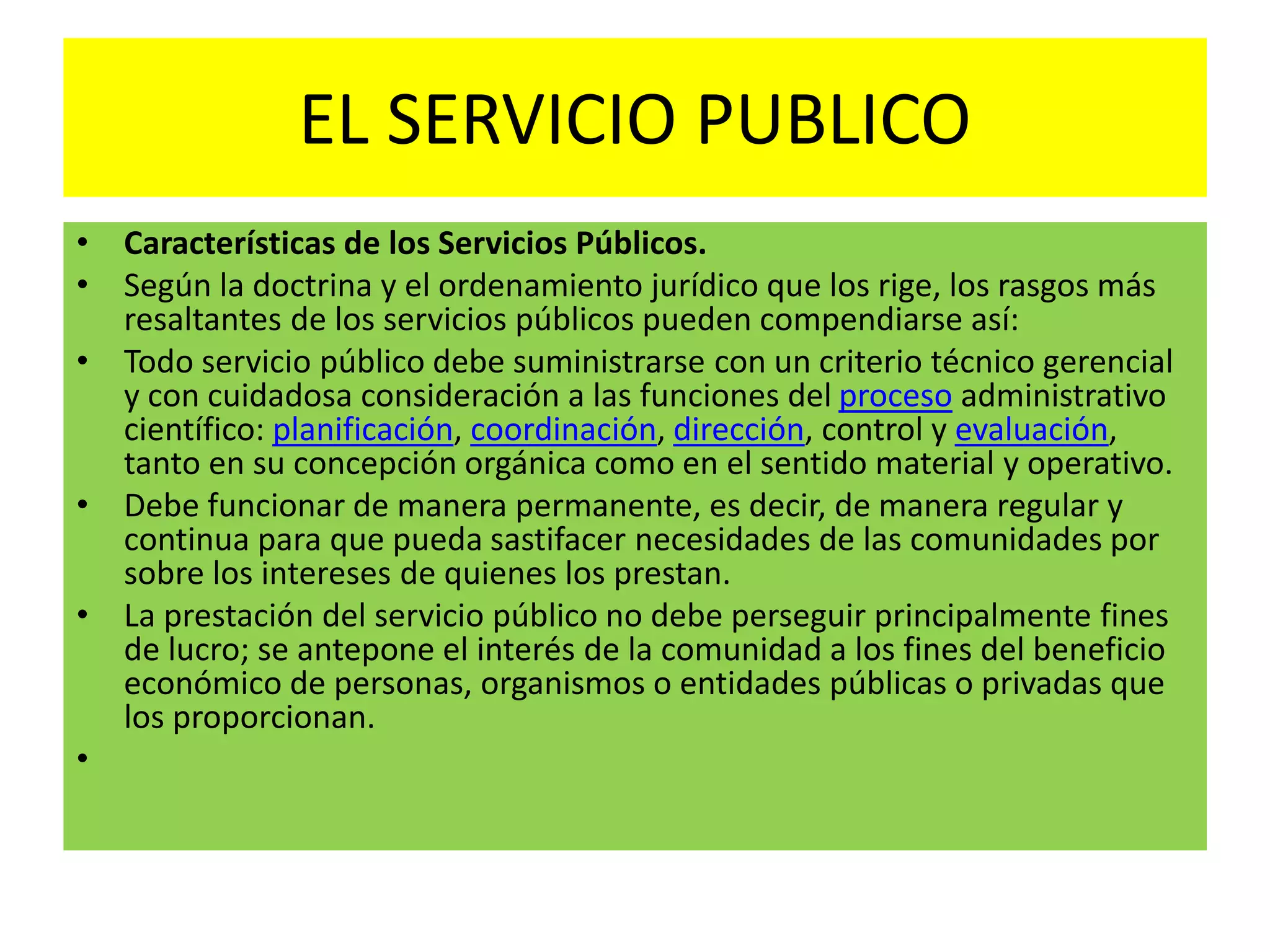 El Servicio Publico Pptx