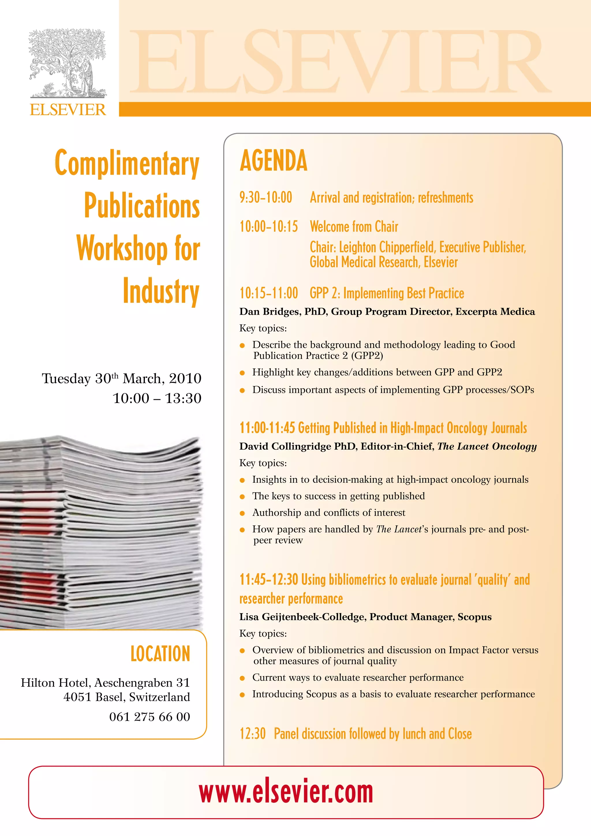 Elsevier Basel Workshop | PDF