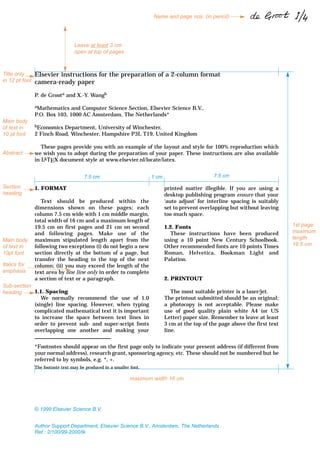Elsevier paper format | PDF