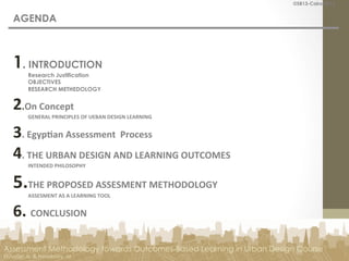 Assessment Methodology towards Outcomes-Based Learning in Urban Design Course | PDF | Education