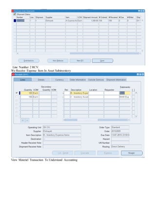 Elshayeb Expense Subinventory And Items Scenario | DOCX