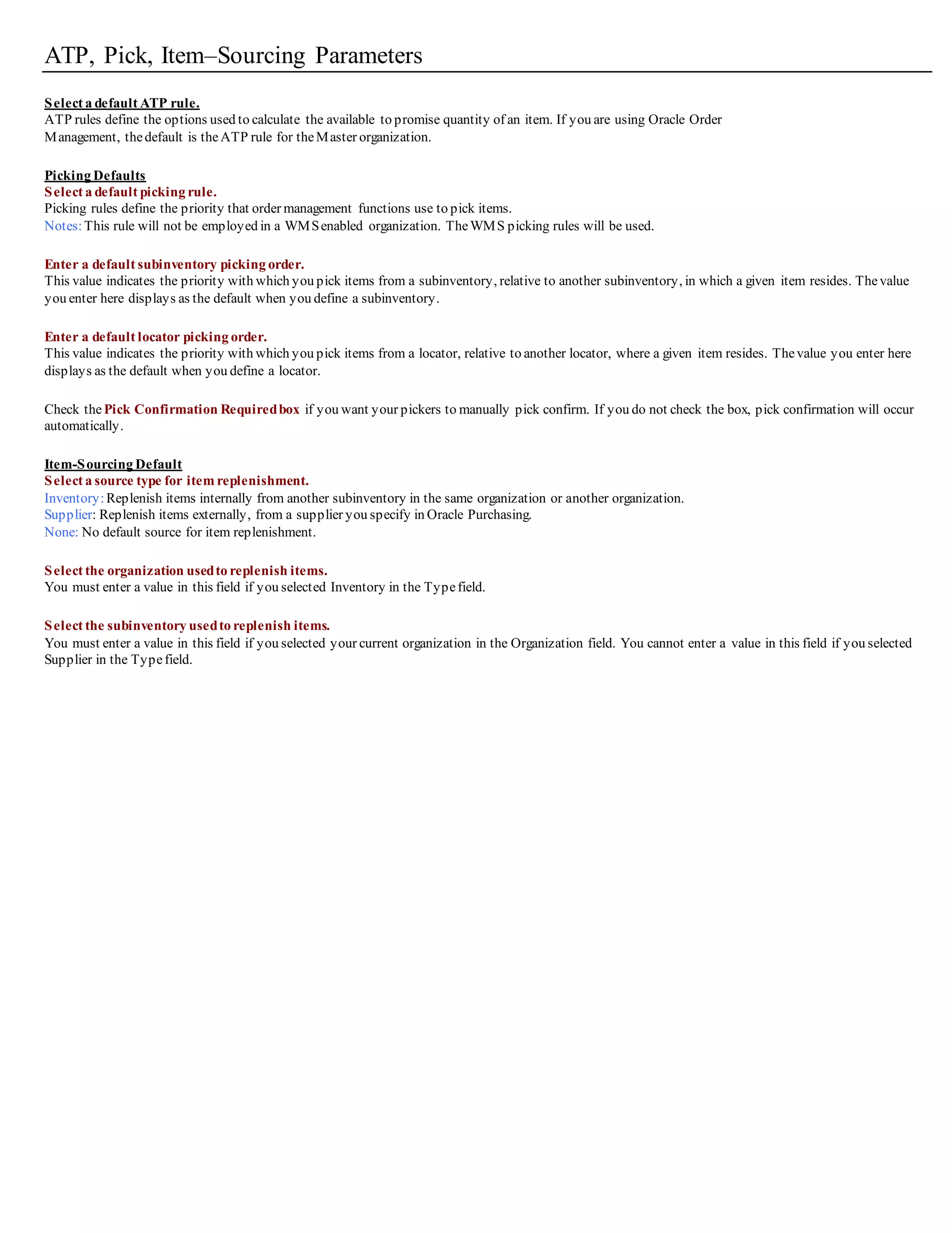 Oracle inventory R12 Setup Guide | DOCX | Logistics | Business