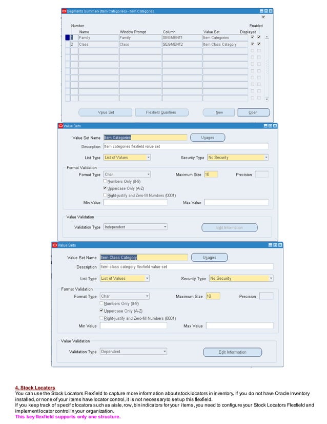 Oracle inventory R12 Setup Guide | DOCX | Logistics | Business