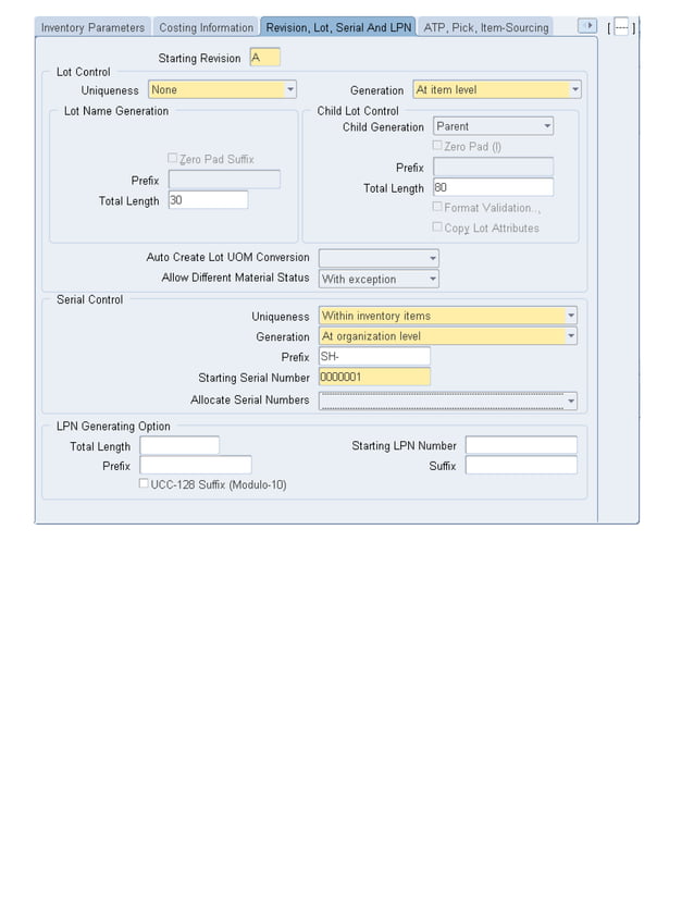 Oracle inventory R12 Setup Guide | DOCX | Logistics | Business