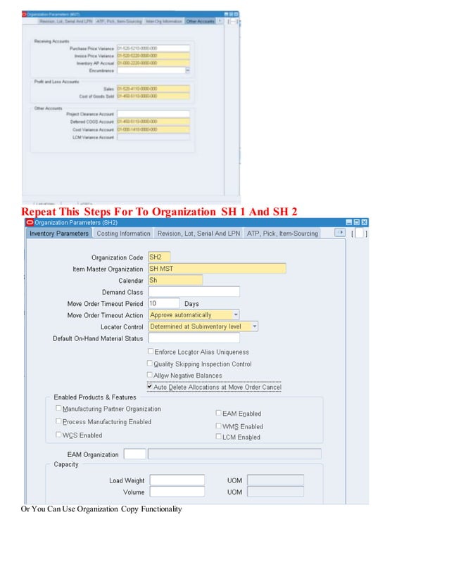Oracle inventory R12 Setup Guide | DOCX | Logistics | Business