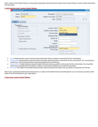 Oracle inventory R12 Setup Guide | DOCX
