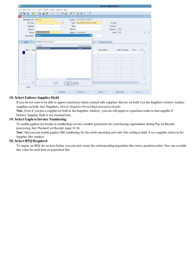 Oracle Purchasing R12 Setup Steps | DOCX | Human Resources | Business