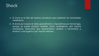 El shock en trauma | PPTX