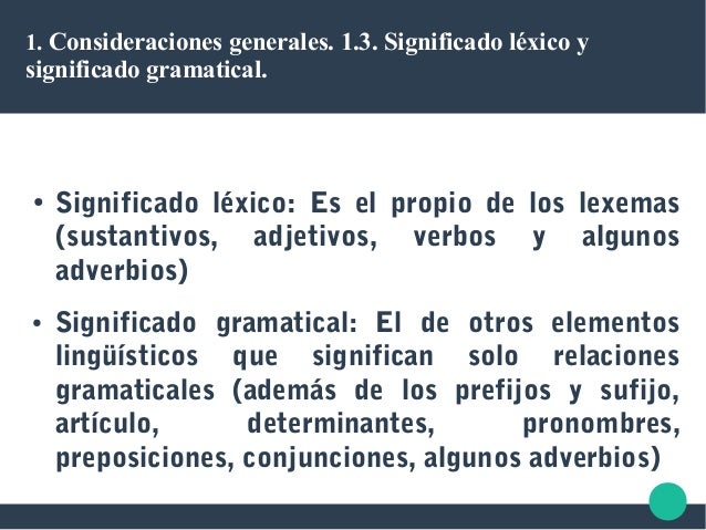 El Significado Y Las Relaciones Semnticas