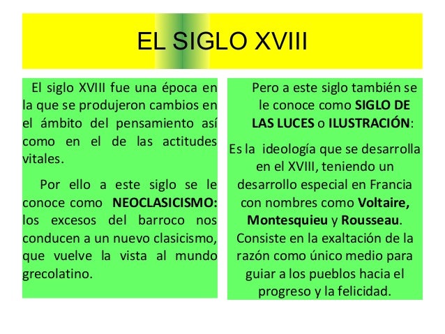 Xviii Que Siglo Es