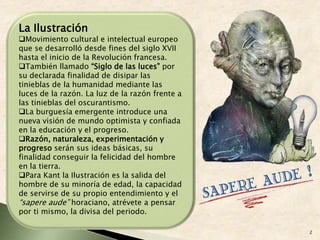 El siglo XVIII la ilustración. tema de Selectividad | PPTX