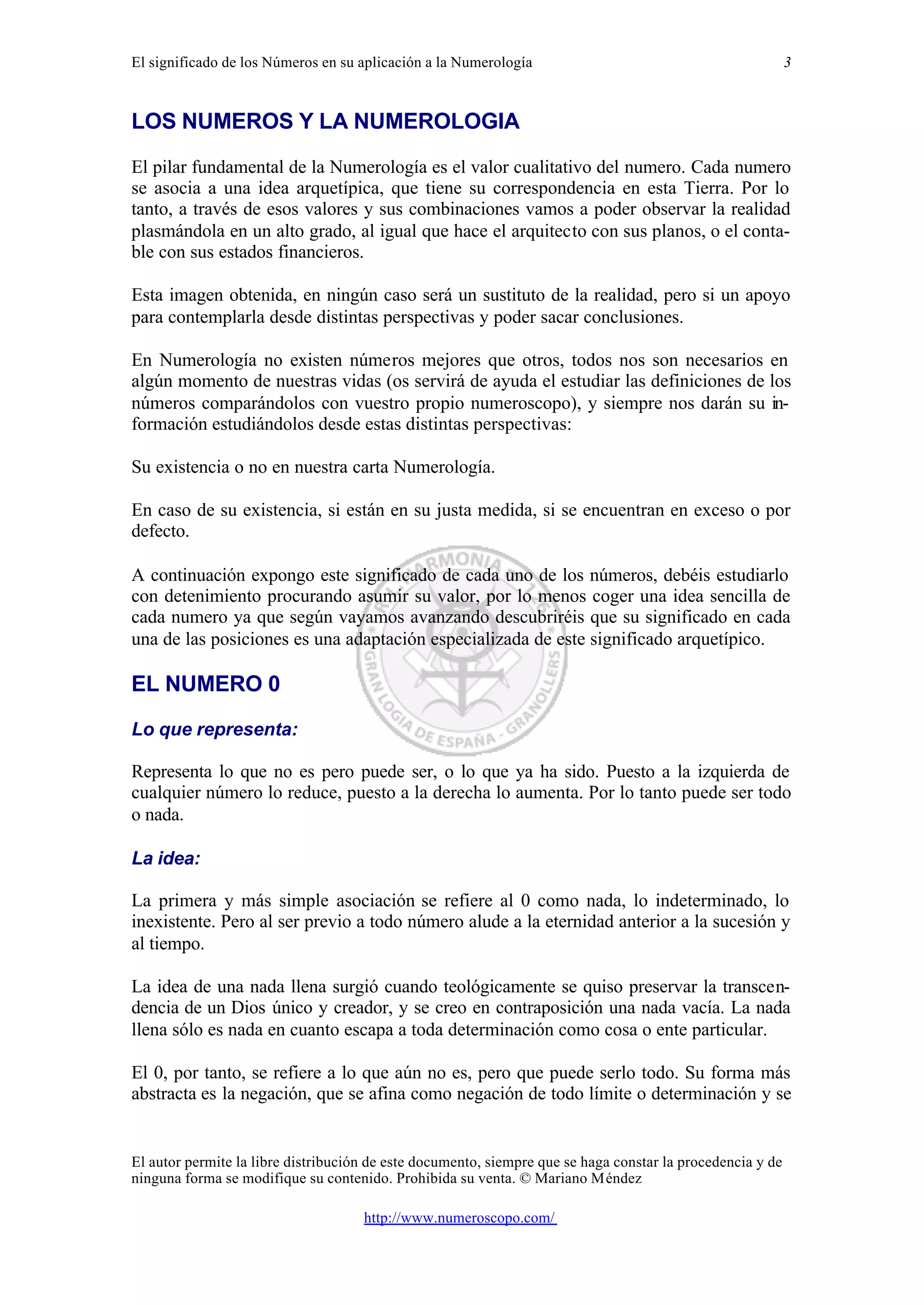 El Significado de los Números. Numerología. | PDF