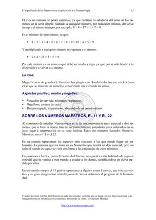 El Significado de los Números. Numerología. | PDF