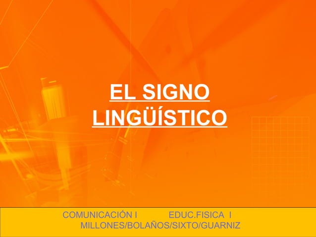 El signo linguistico pdf | PPT