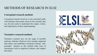 Elsi in genome studies | PPTX