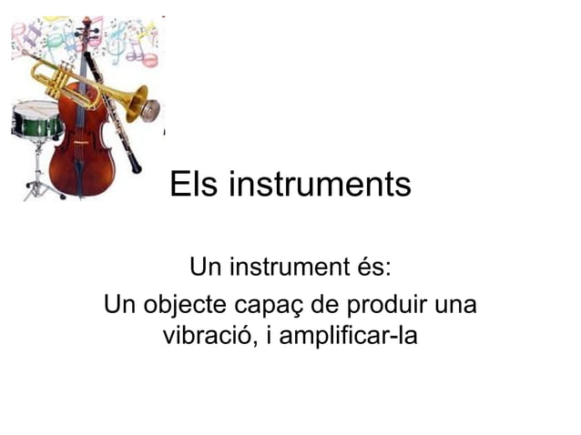 Els instruments | PPT