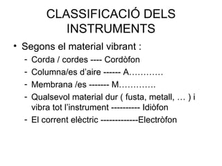 Els instruments | PPT