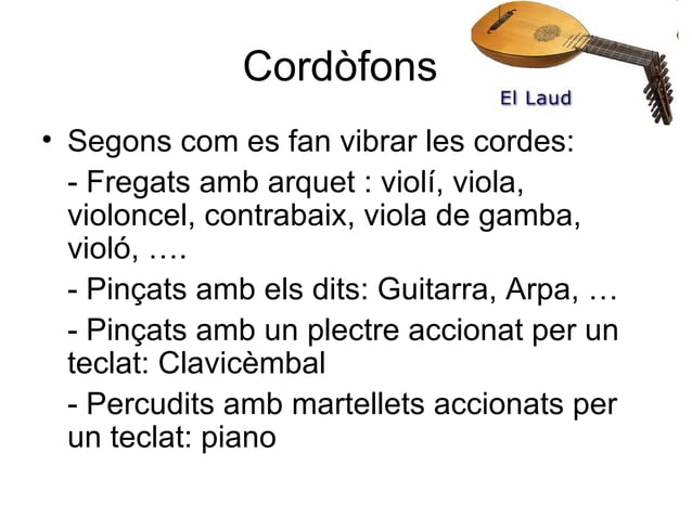 Els instruments | PPT