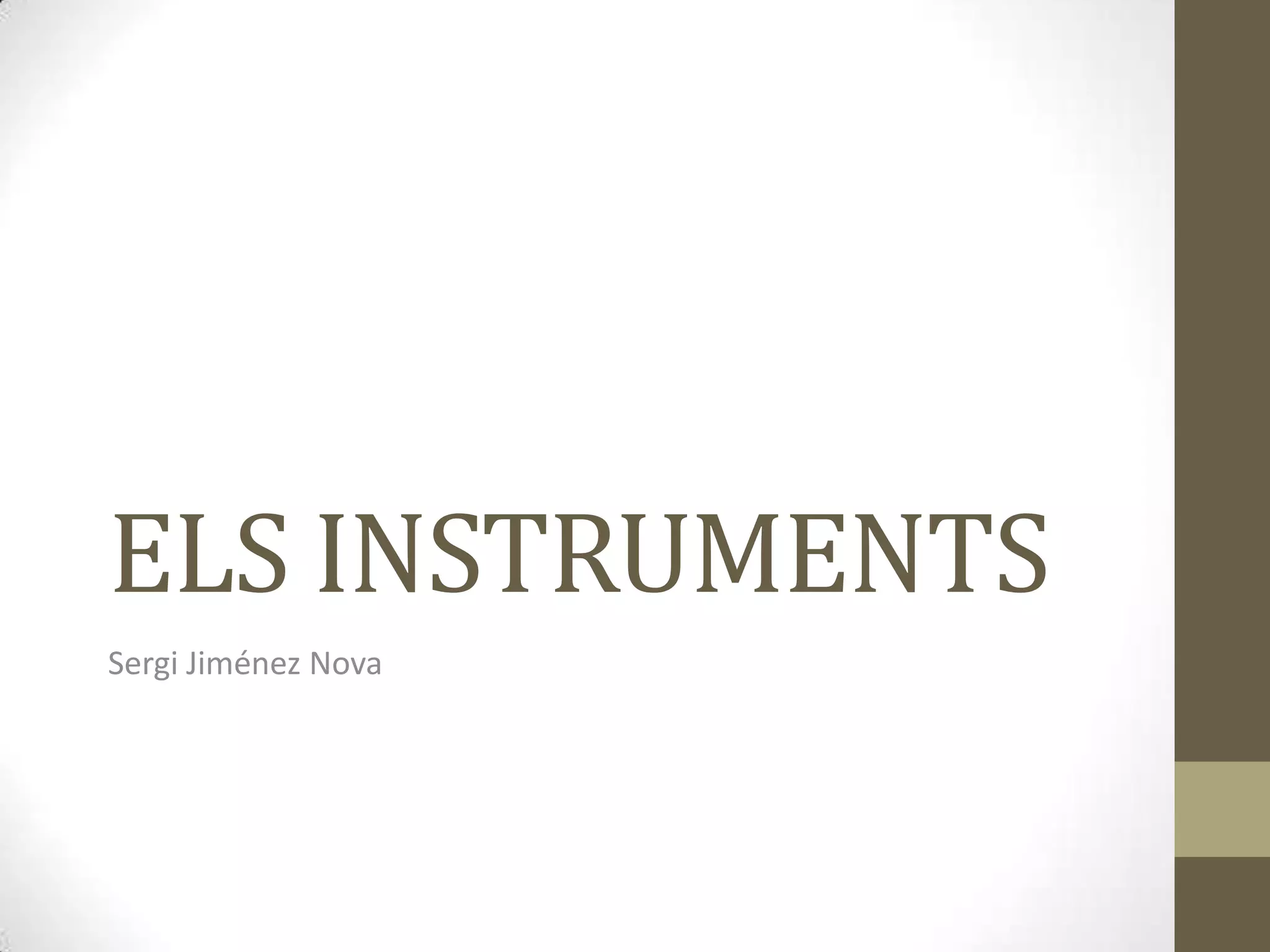 Els instruments | PPT