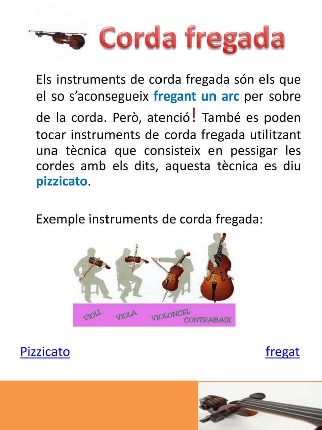 Els instruments de corda | PPSX