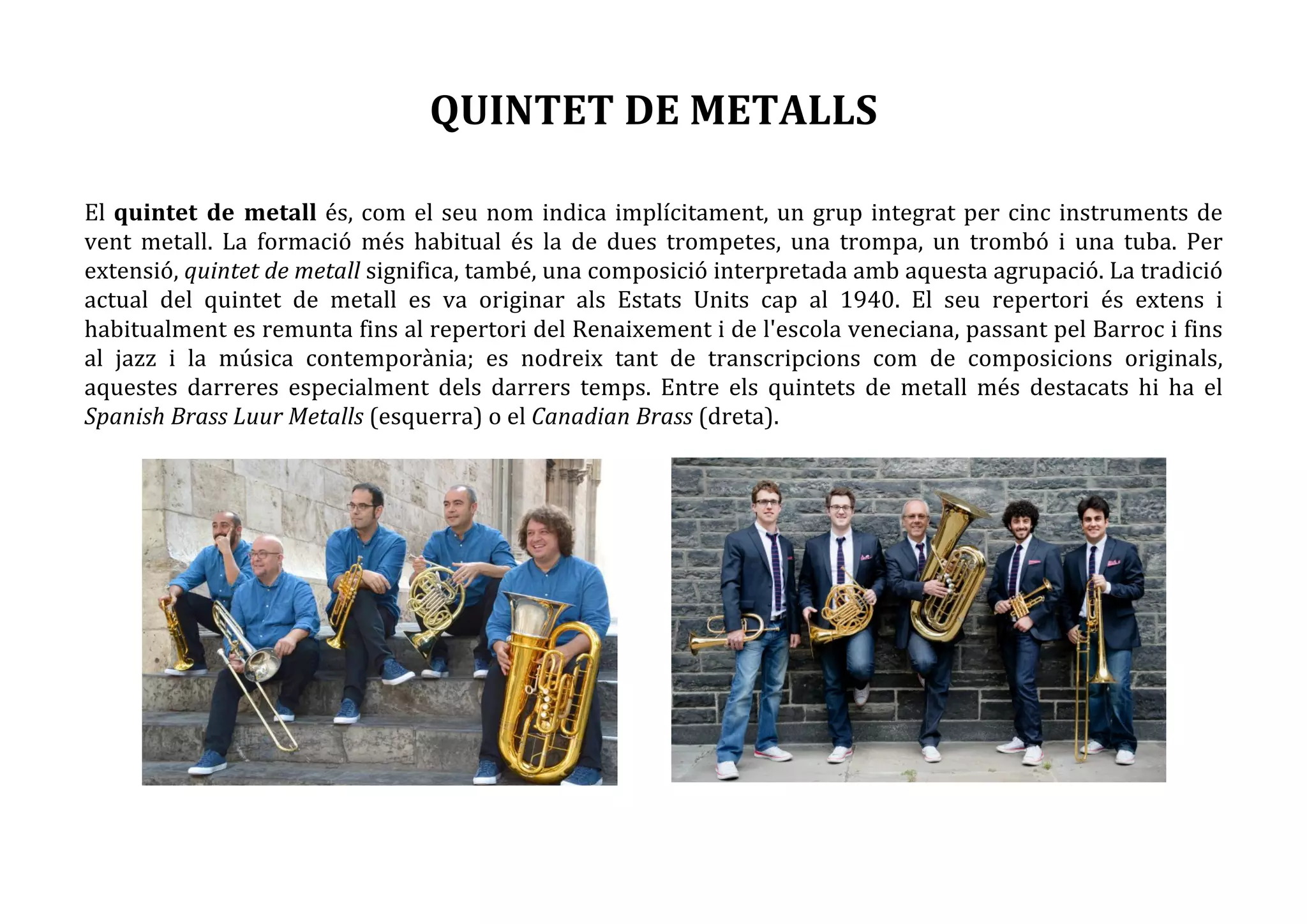 Els instruments de vent metall | PDF