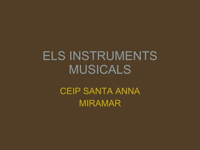 Els instruments musicals | PPT
