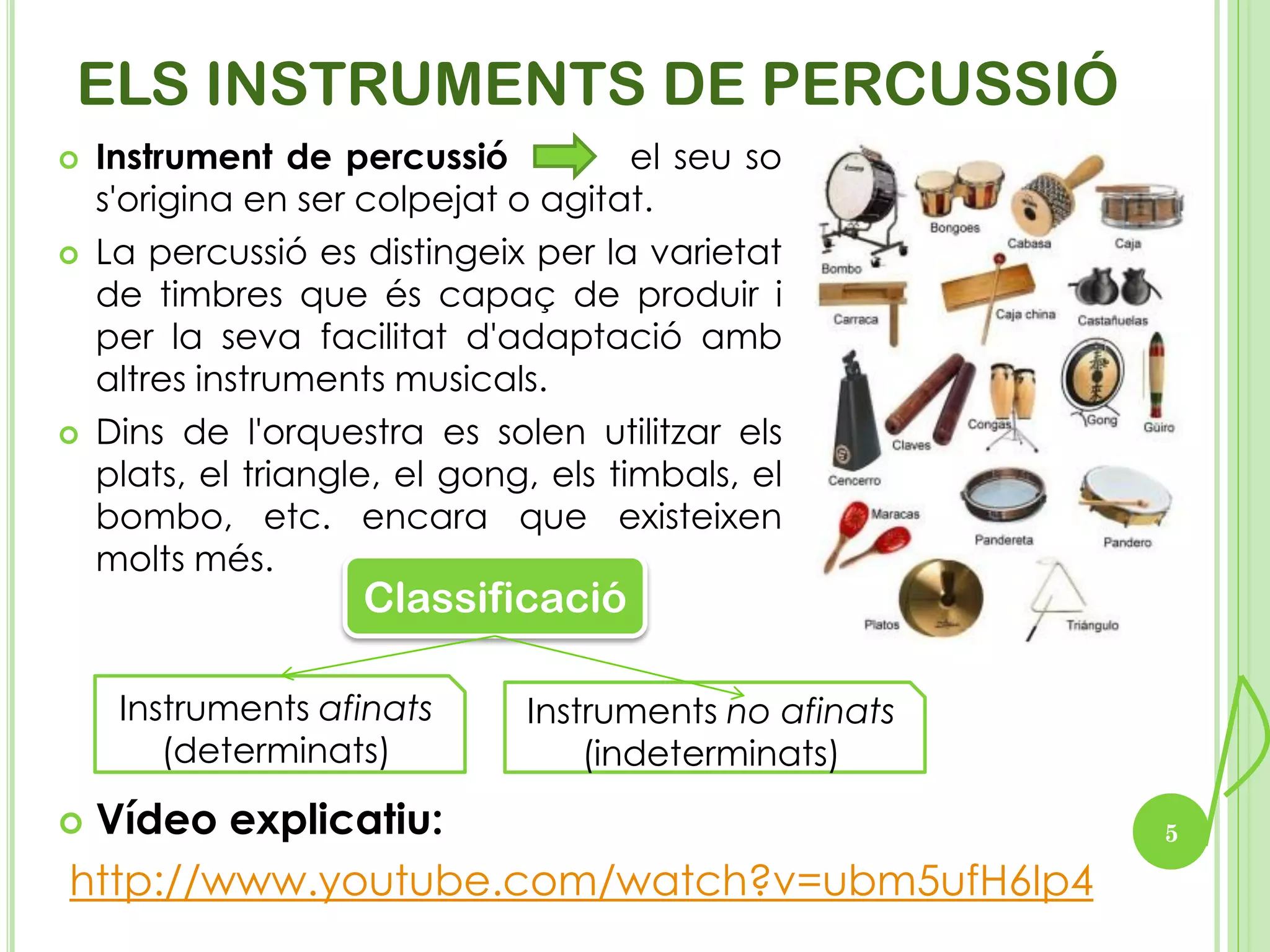 Els instruments musicals | PDF