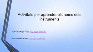 Els instruments musicals | PPTX