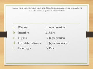El sistema digestivo | PPT