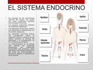 El sistema endocrino | PPTX