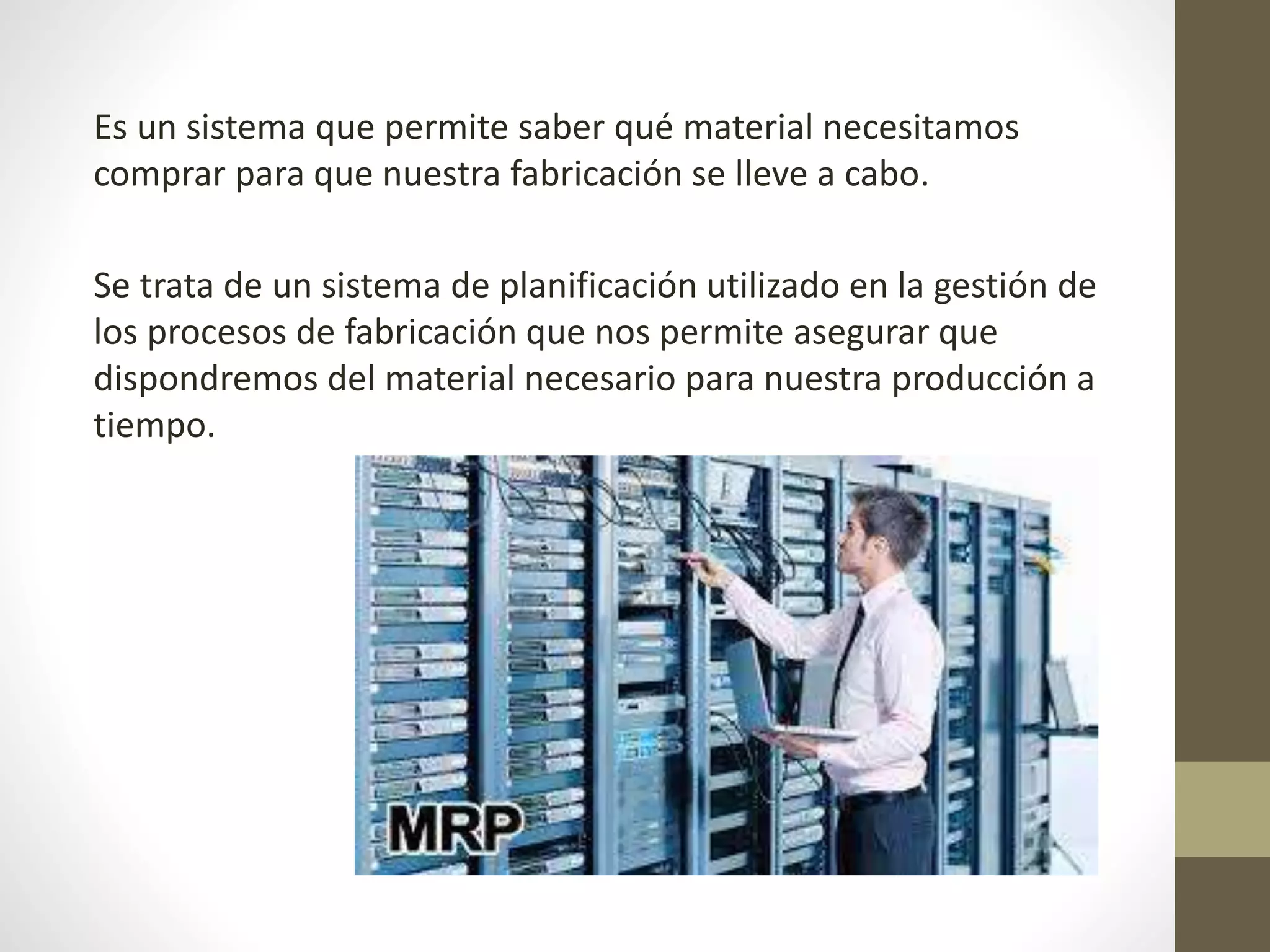El sistema material requirement planning (mrp) | PPTX | Logistics ...
